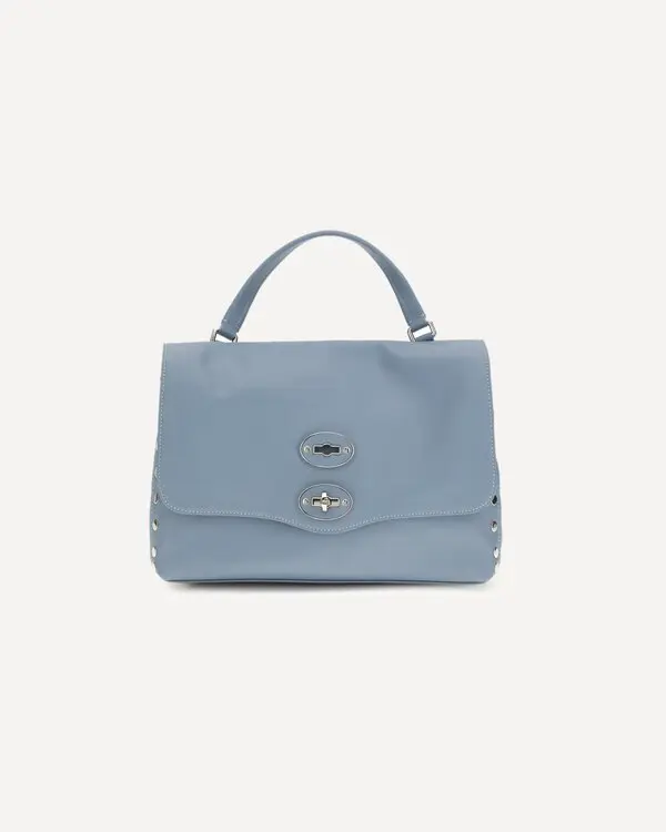 ZANELLATO Postina Saeta Leather Shoulder Bag - Light Blue