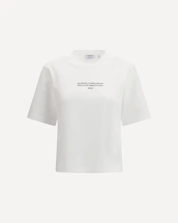 Off-White Made On Earth, Designed On A Plane" T-shirt - White
