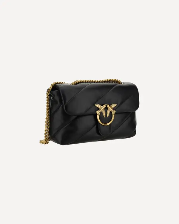 Pinko Love Classic Leather Shoulder Bag