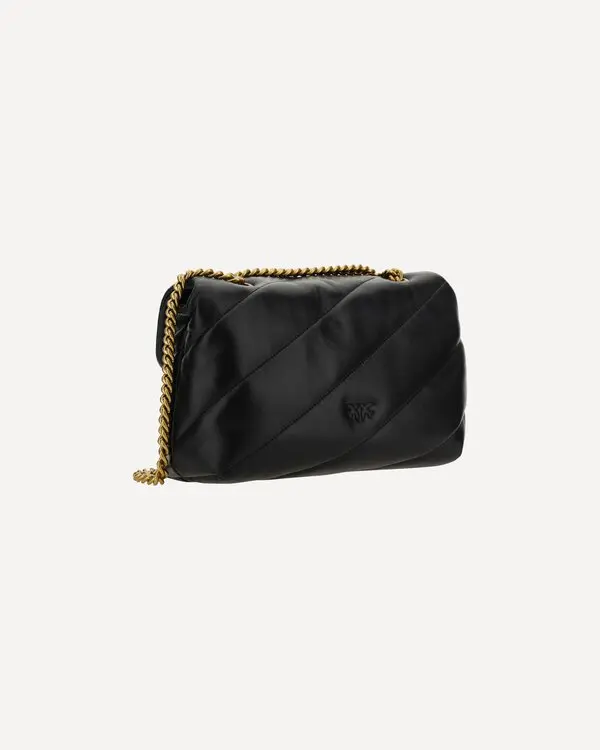 Pinko Love Classic Leather Shoulder Bag
