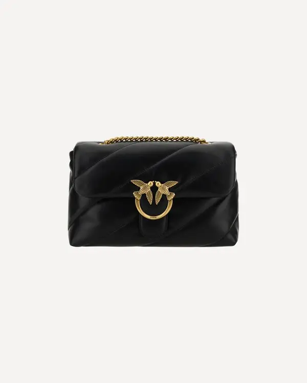 Pinko Love Classic Leather Shoulder Bag