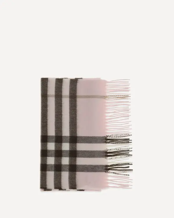 Burberry Check Cashmere Scarf - Pink