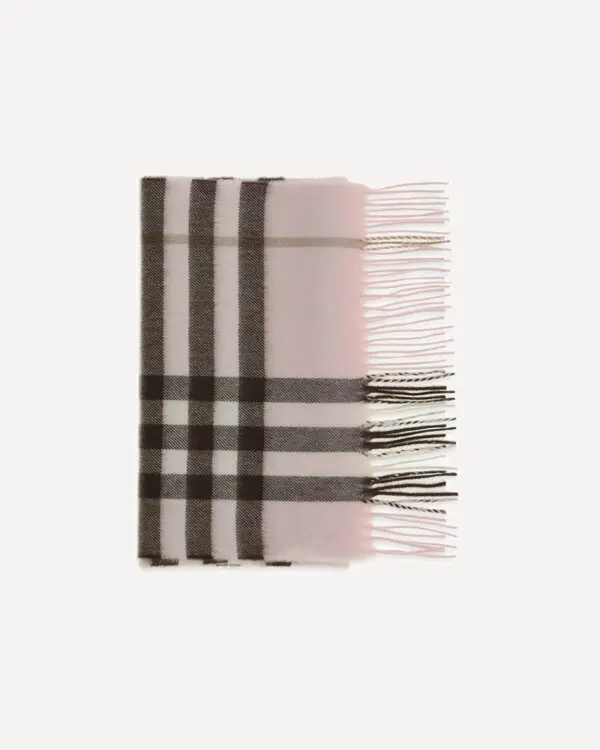 Burberry Check Cashmere Scarf - Pink