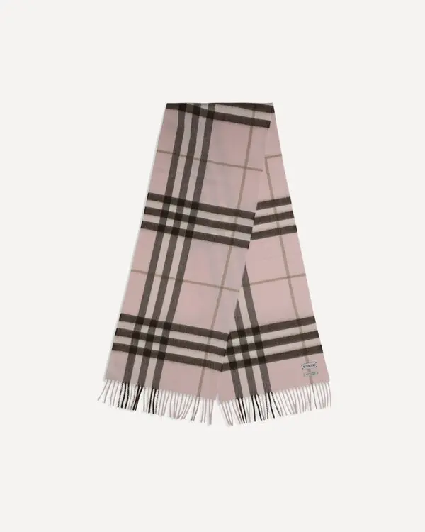 Burberry Check Cashmere Scarf - Pink