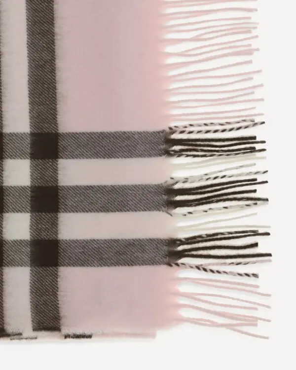 Burberry Check Cashmere Scarf - Pink