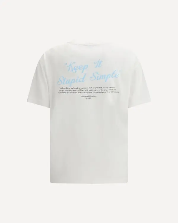 Off-White Kiss" Graphic Print Cotton T-shirt - White