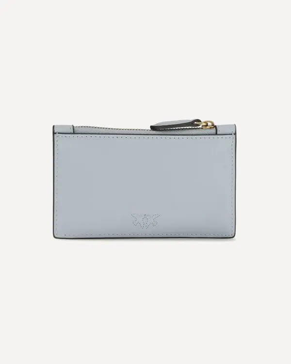 Pinko Leather Card Holder - Light Blue