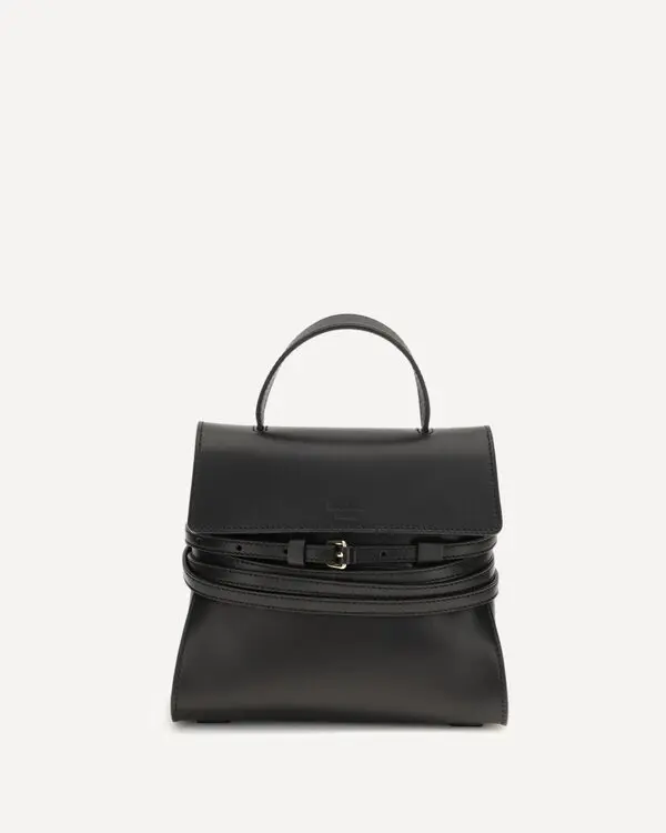 Moschino Tie Me Leather Handbag