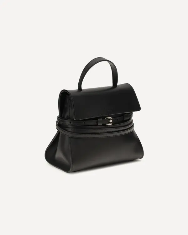 Moschino Tie Me Leather Handbag