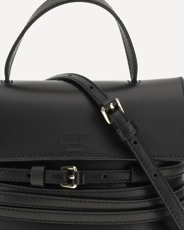 Moschino Tie Me Leather Handbag