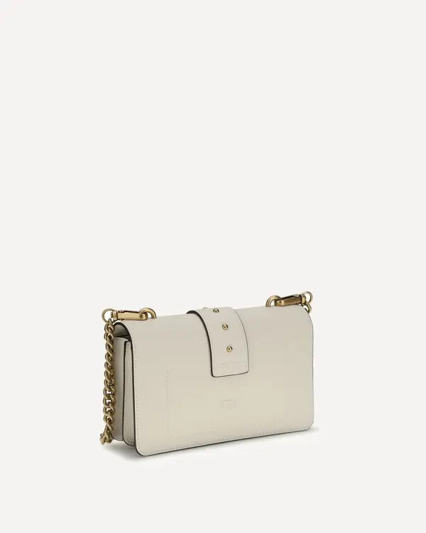 Pinko Love One Small Shoulder Bag With Diamond Cut Logo Buckle