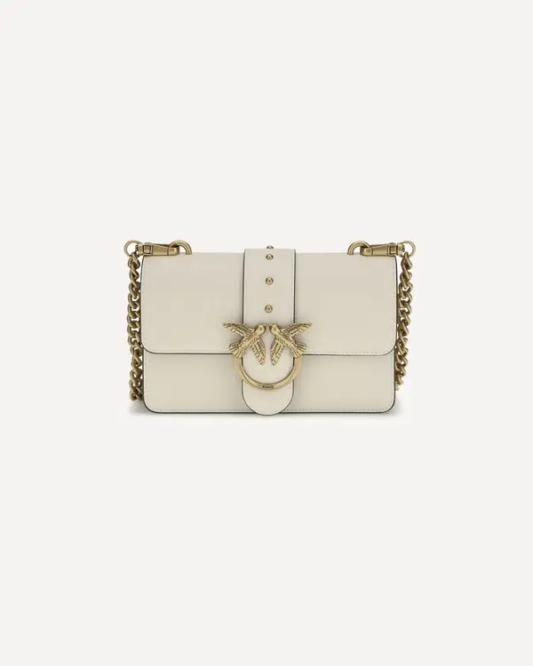 Pinko Love One Small Shoulder Bag With Diamond Cut Logo Buckle