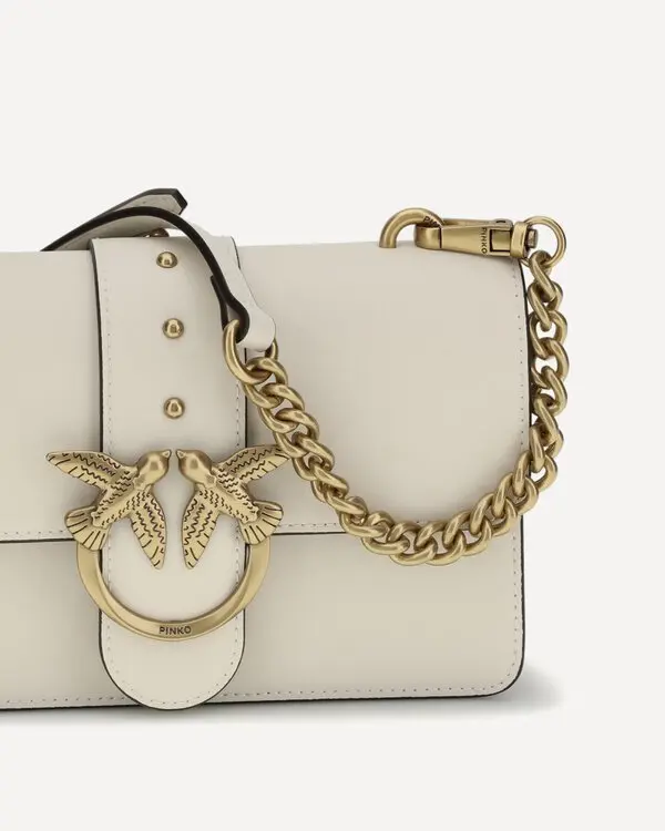 Pinko Love One Small Shoulder Bag With Diamond Cut Logo Buckle