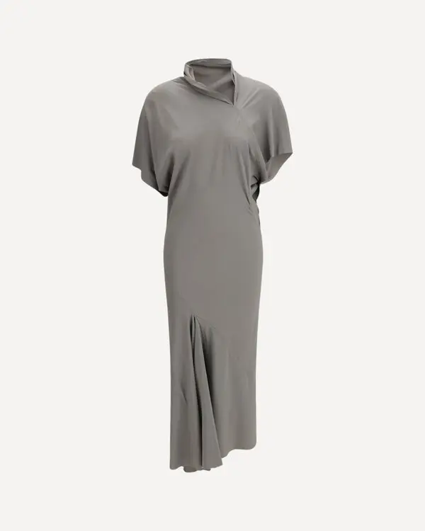 Rick Owens Asymmetric Midi Dress - Grey