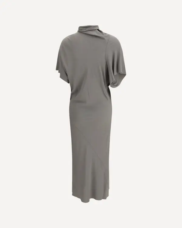 Rick Owens Asymmetric Midi Dress - Grey