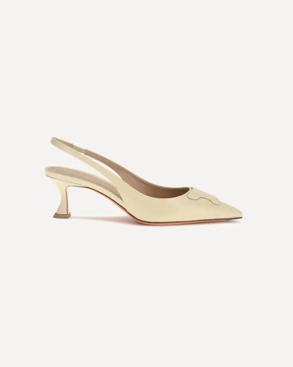 Santoni Taylor Slingback Pumps - Beige