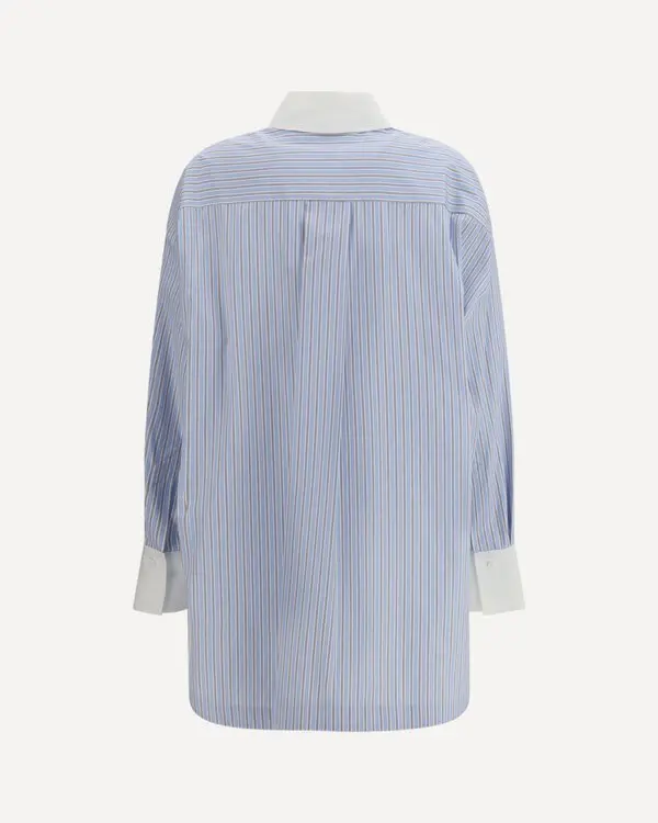 Attico Striped Shirt With Cut-out Detail