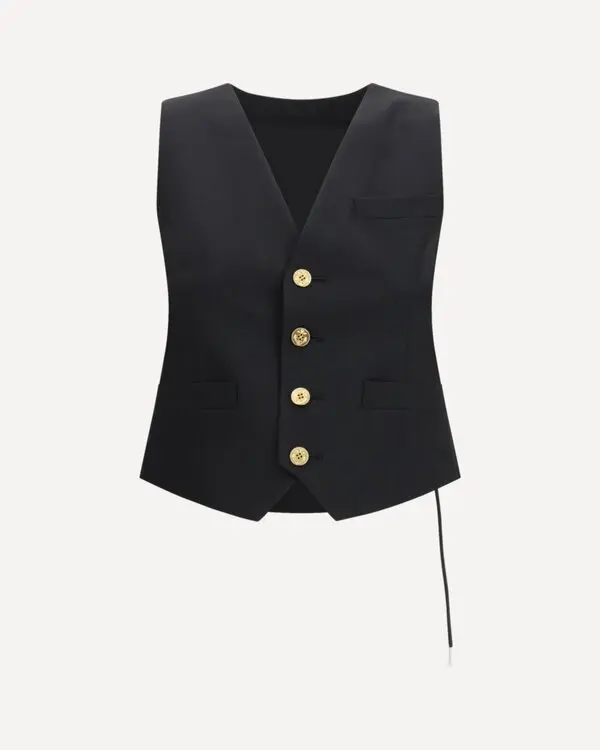Sacai Twill Vest - Black