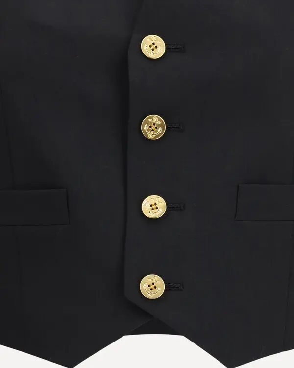 Sacai Twill Vest - Black