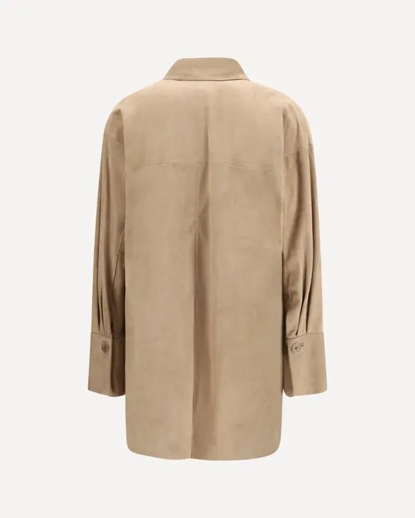 SALVATORE SANTORO Suede Oversized Shirt