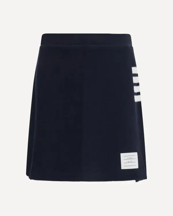 Thom Browne 4-bar Piqué Mini Skirt - Blue