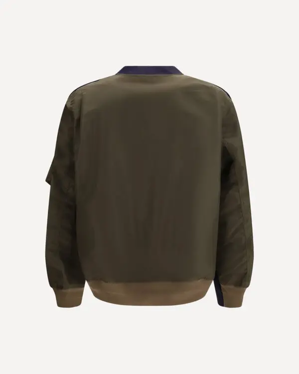 Sacai Sponge Sweatshirt With Zip Pocket - Blue