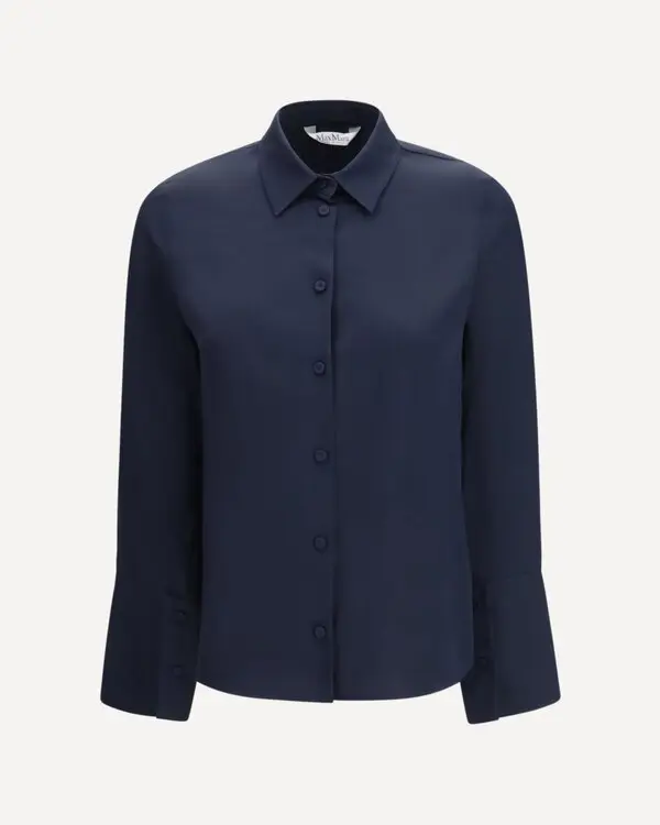 Max Mara Mxpvoliera Silk Shirt - Blue