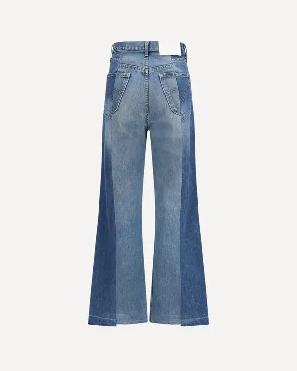 E.L.V. DENIM Arcola Flare Jeans - Light Blue
