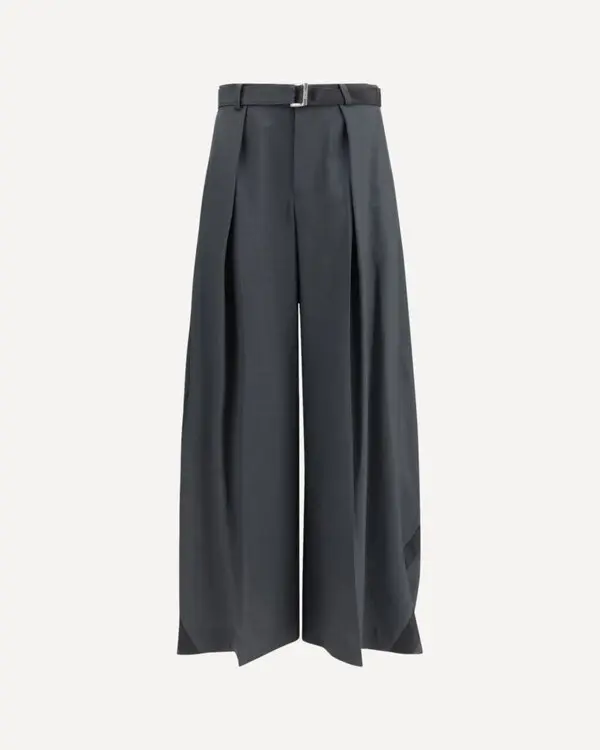 Sacai Wide Leg Belted Pants