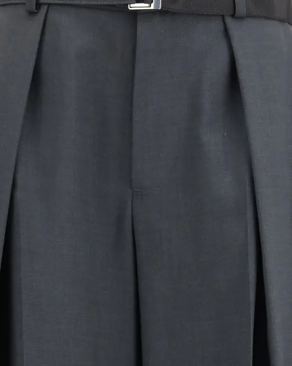 Sacai Wide Leg Belted Pants