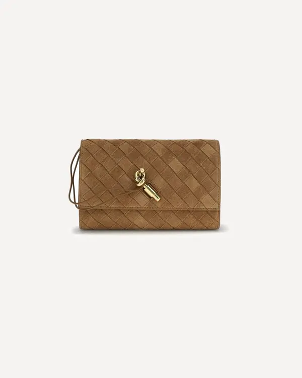 Bottega Veneta Andiamo Clutch With Shoulder Strap