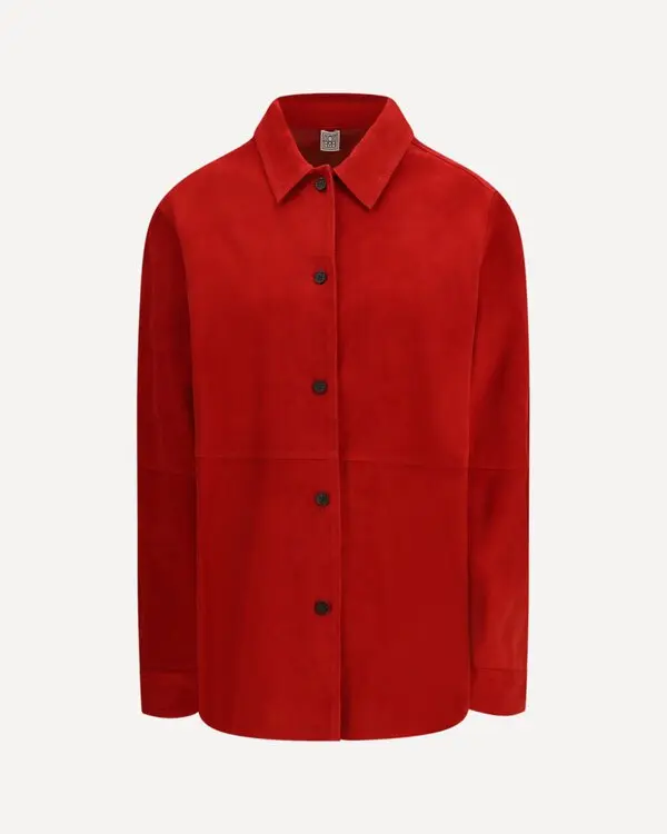 TOTEME Suede Shirt Jacket - Red