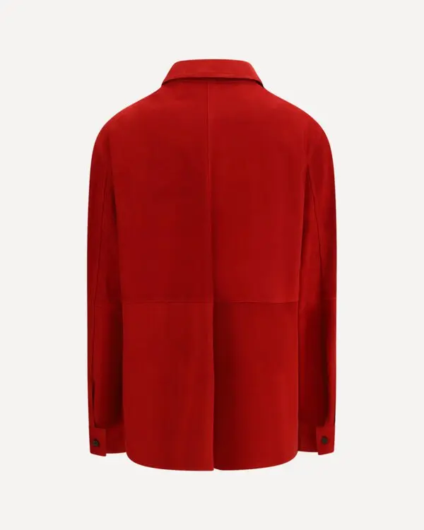TOTEME Suede Shirt Jacket - Red