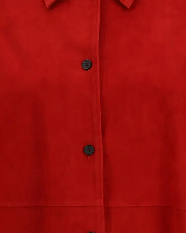 TOTEME Suede Shirt Jacket - Red