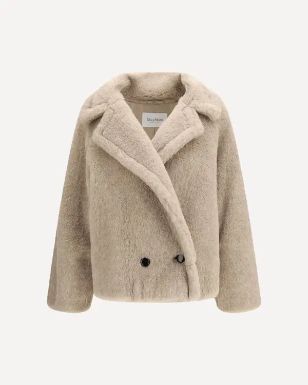 Max Mara Cambusa Coat In Alpaca Blend - Beige