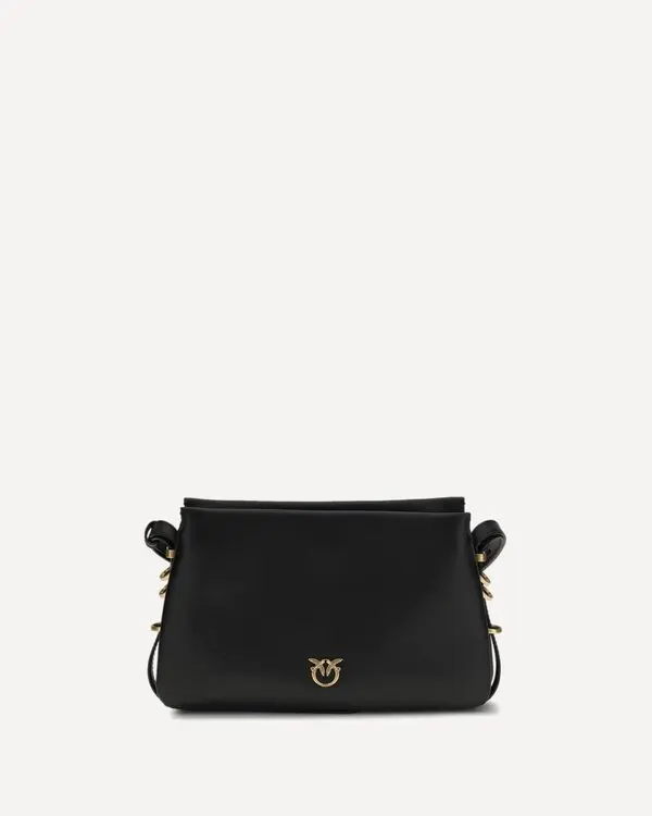 Pinko Mini Shoulder Bag With Decorative Rings - Black