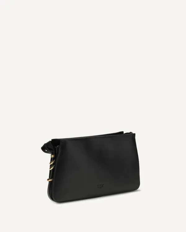 Pinko Mini Shoulder Bag With Decorative Rings - Black