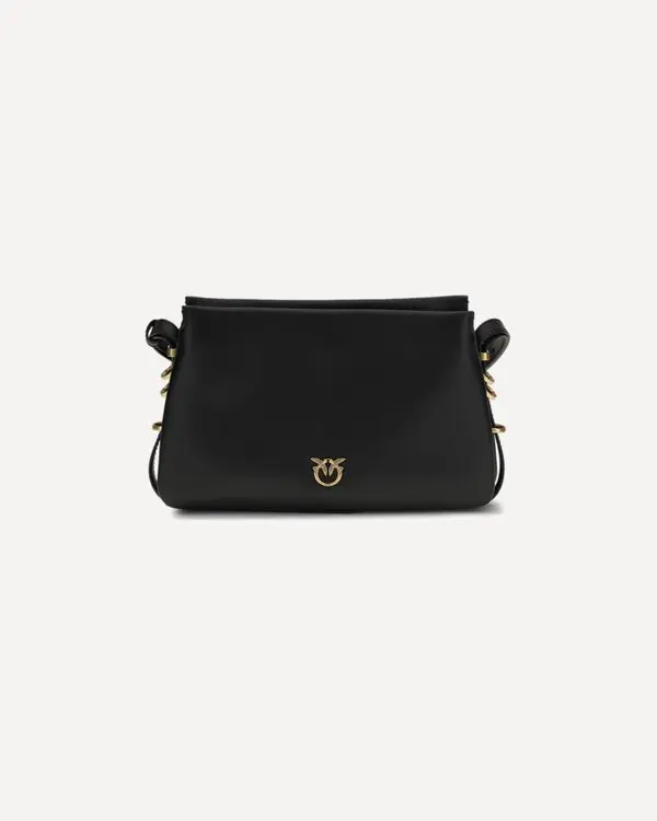 Pinko Mini Shoulder Bag With Decorative Rings - Black