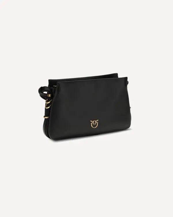 Pinko Mini Shoulder Bag With Decorative Rings - Black