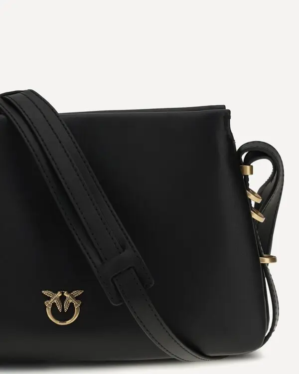 Pinko Mini Shoulder Bag With Decorative Rings - Black
