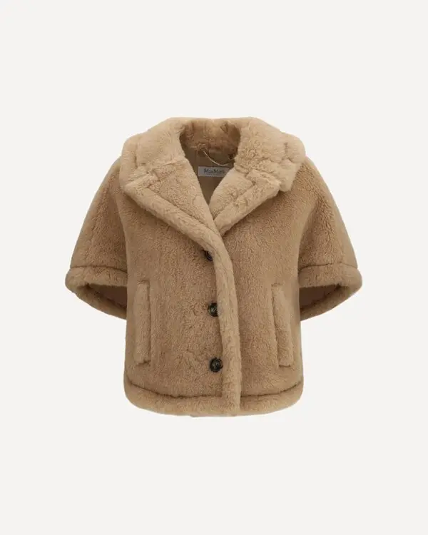 Max Mara Corvino4 Alpaca Blend Cape Jacket - Beige