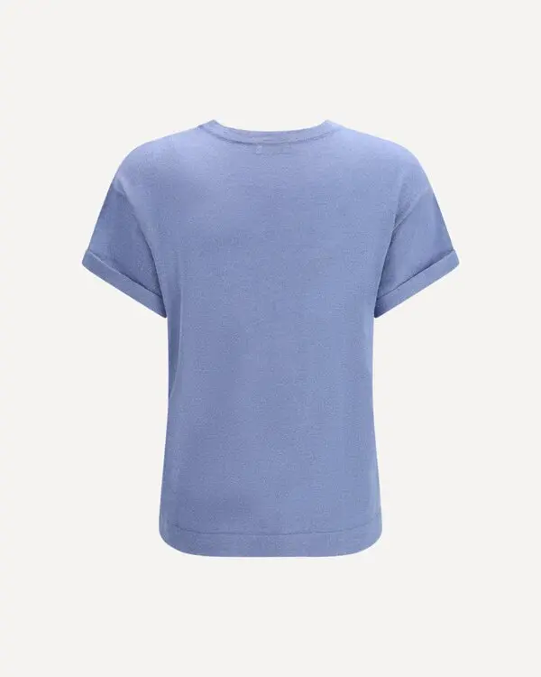 Brunello Cucinelli Cashmere Glitter T-shirt - Blue