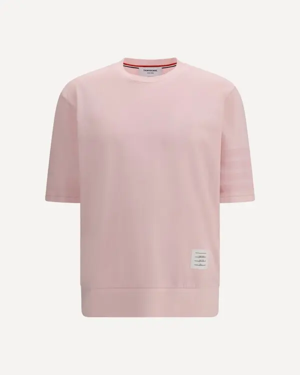 Thom Browne 4-bar Cotton Jersey T-shirt - Pink
