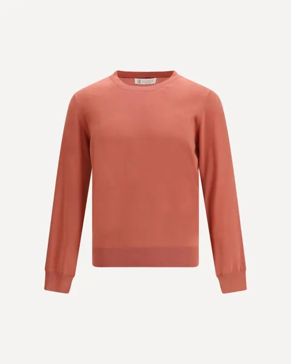 Brunello Cucinelli Cotton Sweater - Orange