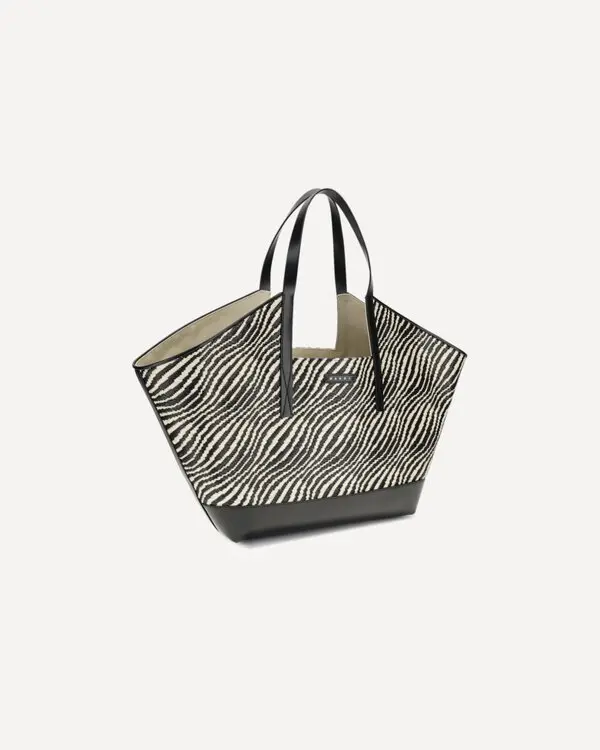 Marni Raffia Effect Fabric Tote Bag