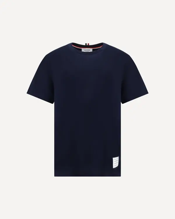 Thom Browne Short Sleeve Crewneck T-shirt - Blue