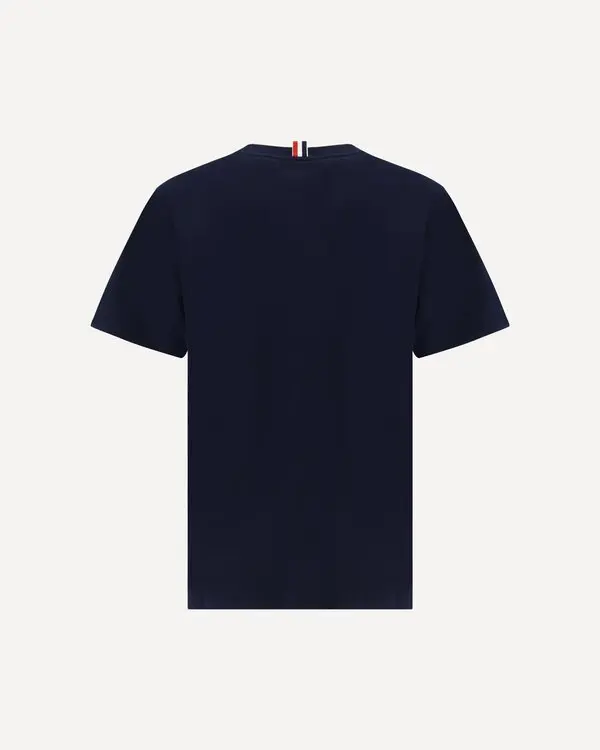 Thom Browne Short Sleeve Crewneck T-shirt - Blue