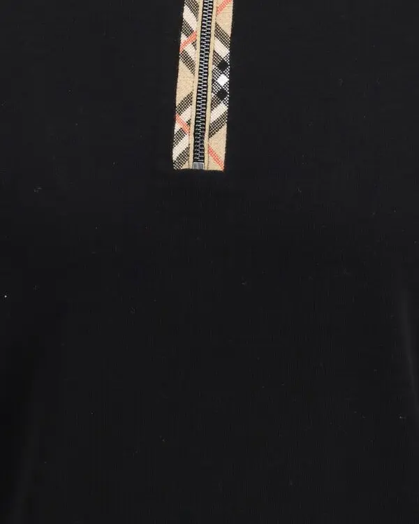Burberry Wool Knit Pullover With Check Detailing
