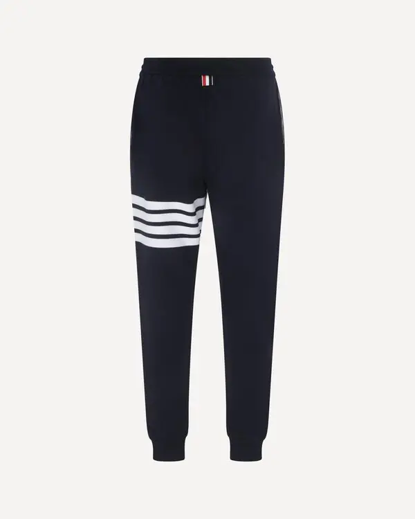 Thom Browne Cotton Jogger Sweatpants With Signature Stripes
