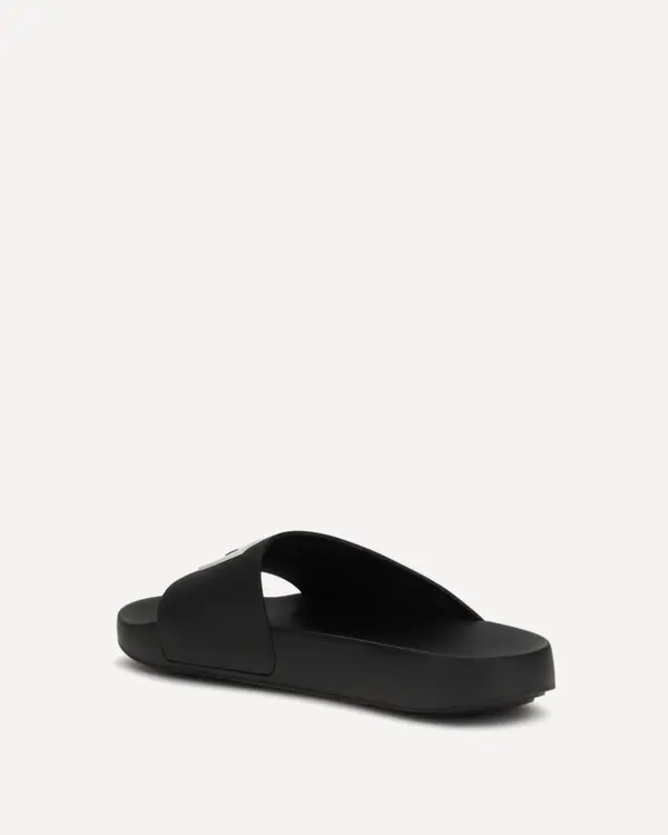 Givenchy Rubber Logo Slides - Black